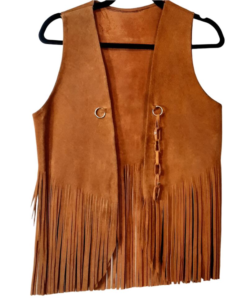 Cowgirl's Brown Suede Leather Long Fringe Vest CGV472 – NativeEagleStore