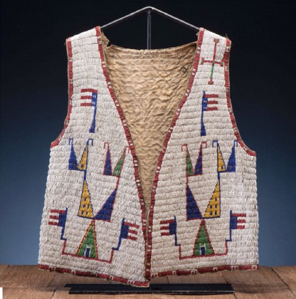 Old Native American Style Beaded Powwow Regalia Beaded Vest PWV116 ...