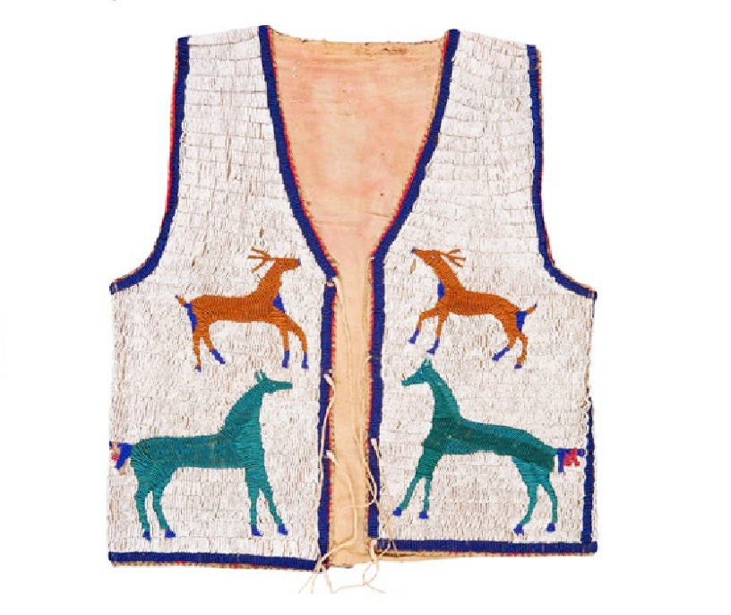 Old Native American Style Beaded Powwow Regalia Beaded Vest PWV141 ...