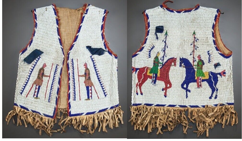 Old Native American Style Beaded Powwow Regalia Beaded Vest PWV228 ...