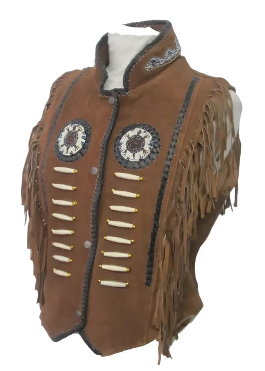 Western Fringe Vest For Woman – NativeEagleStore