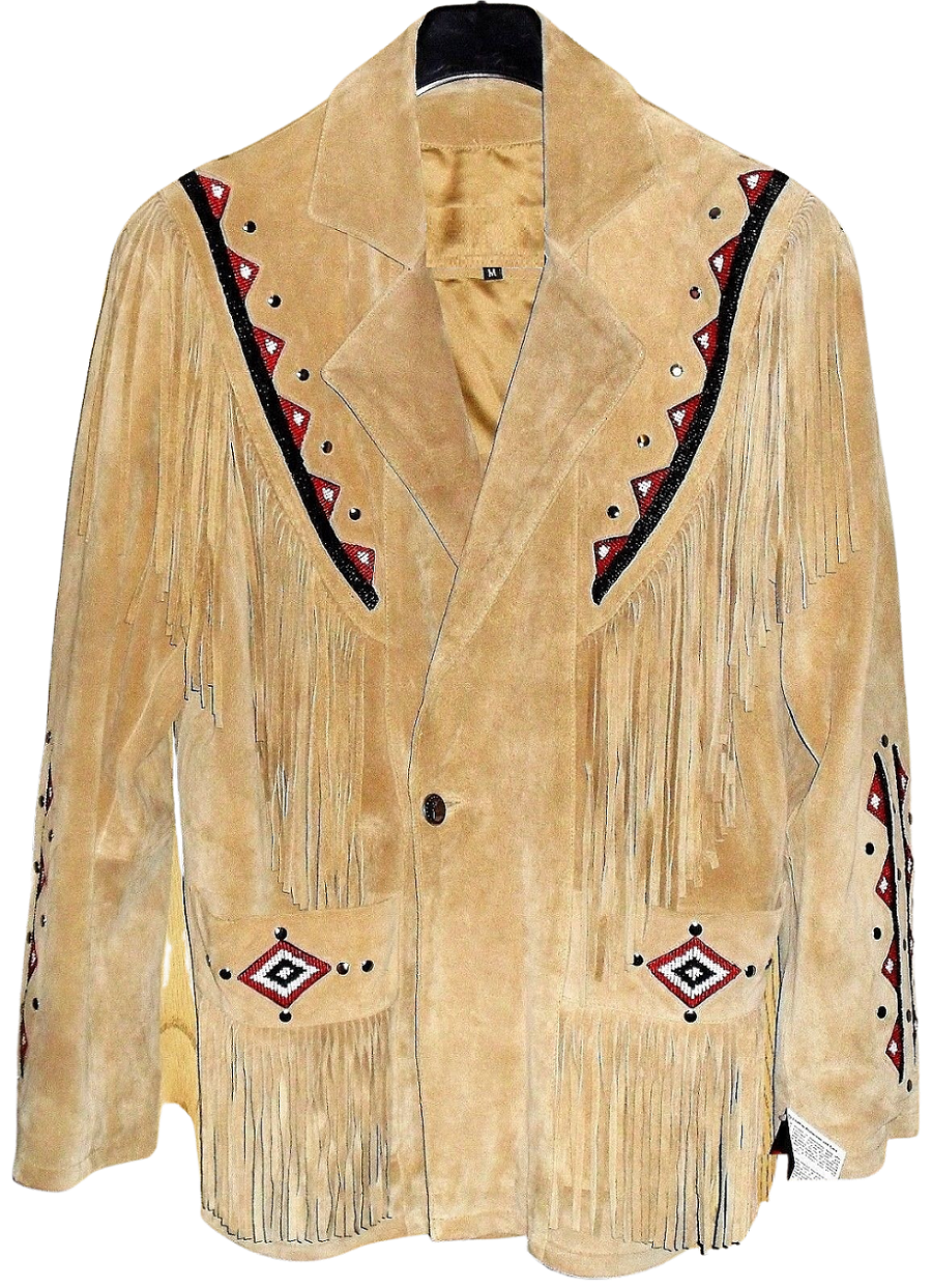 Buckskin Jacket Western Beige Suede Leather Fringes Jacket MWJ505 ...