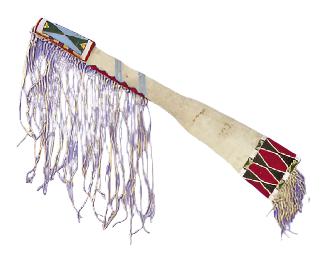 Native American Beaded Style Rifle Scabbard Leather Sheath Fringe NRF1 ...