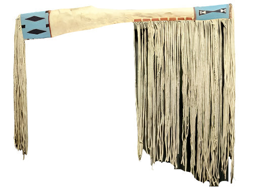 Native American Beaded Style Rifle Scabbard Leather Sheath Fringe NRF1 ...