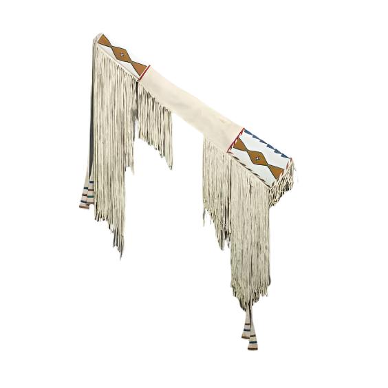 Native American Beaded Style Rifle Scabbard Leather Sheath Fringe NRF1 ...