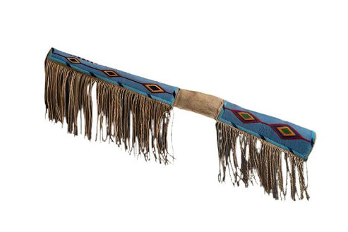 Native American Beaded Style Rifle Scabbard Leather Sheath Fringe NRF1 ...