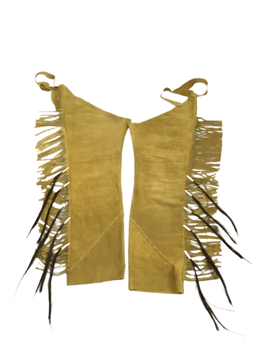 Native American Style Fringe Tan Leather Chaps Leggings NCP168 ...